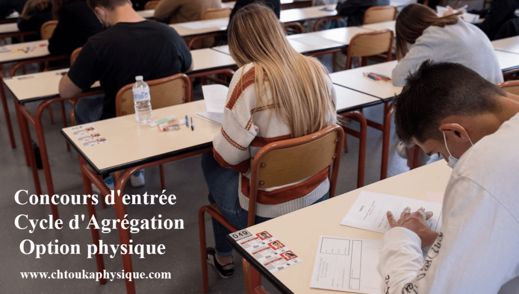 Session 2020 : Concours d'entrée au cycle d'agrégation - Option Physique | CHTOUKAPHYSIQUE